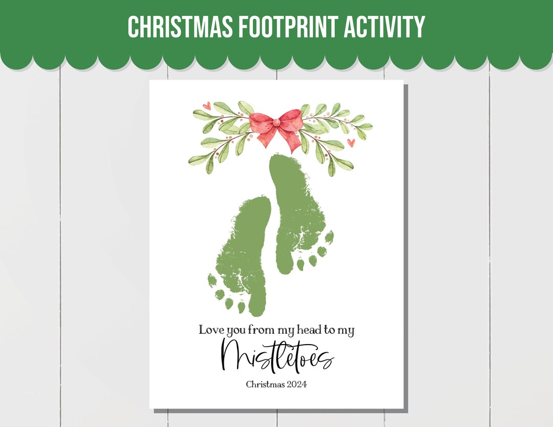 Mistletoes Handprint Art, Printable Christmas Handprint Activity for ...