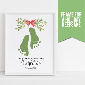 Mistletoes Handprint Art, Printable Christmas Handprint Activity for ...