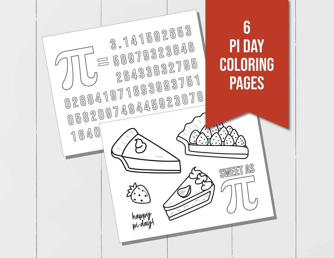 Pi Day Coloring Pages, Happy Pi Day Kids Activities, Pi Day Printable ...