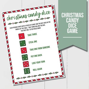 Christmas Candy Dice Game, Fun Christmas Game for Office Party, Kids ...