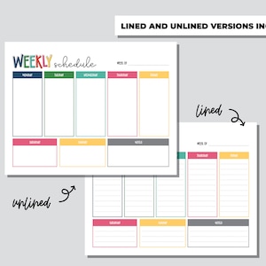 EDITABLE Weekly Schedule for Kids Printable to Plan All Your Activities ...
