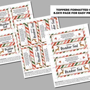 Santa's Magic Reindeer Food Treat Bag Topper Printable, Magical ...