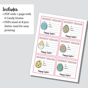 Bunny Gram Fundraiser Flyer PTO Easter Candy Gram Fall School ...