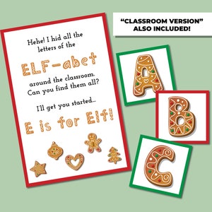 Elf-abet Scavenger Hunt for Your Holiday Elf, Quick Props for Your Elf ...