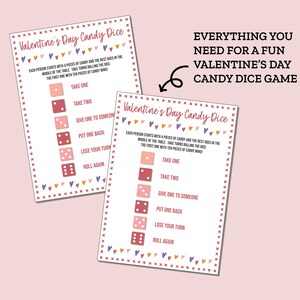 Valentines Day Candy Dice Game, Fun Valentines Game for Kids, Kids ...