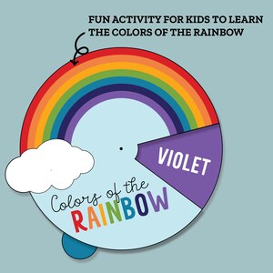 Learn Colors of the Rainbow Printable, Printable Spinner Wheel Activity ...
