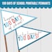 100th Day of School Printable Pennant Flags for Classroom Celebration ...