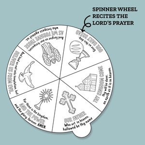 The Lords Prayer Spinner Wheel Printable, Perfect Sunday School ...