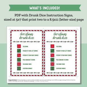 Christmas Drunk Dice Game Fun Christmas Game For Office Party