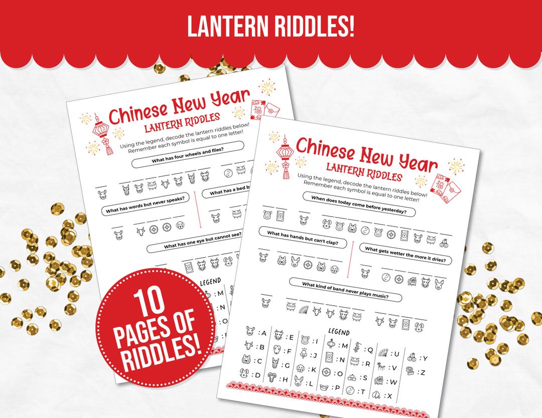 Lantern Riddles for Chinese New Year Lantern Festival, Lunar New Year ...