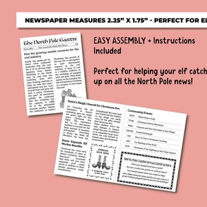 Mini Newspaper for Elf, Easy Elf Activity, Elf Newspaper From the North ...