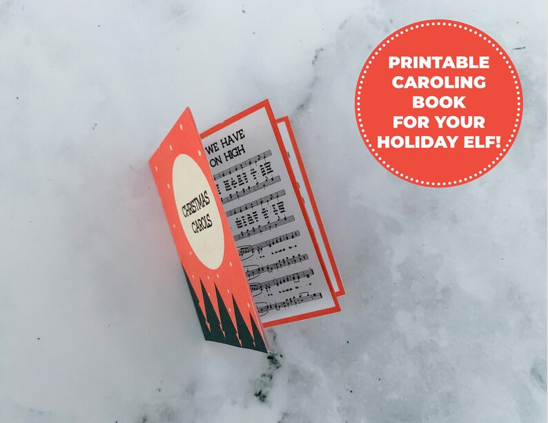 Mini Caroling Book Perfect for Your Holiday Elf Antics Easy - Etsy