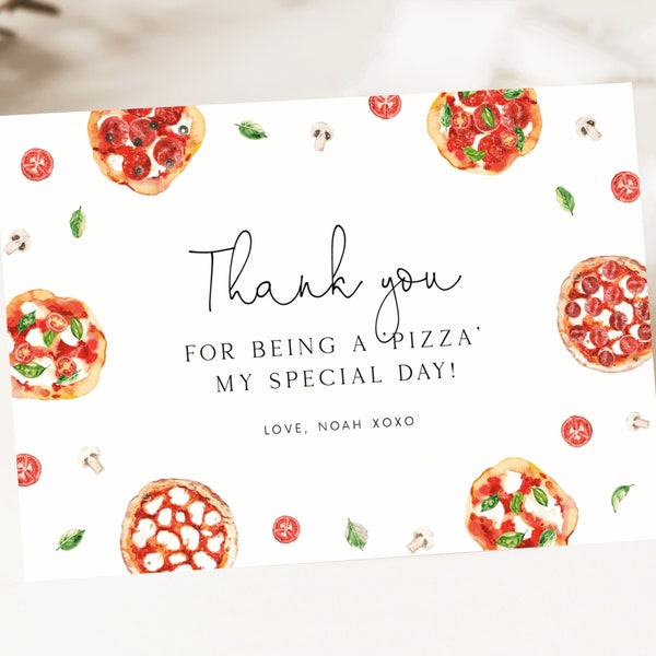 Pizza Thank You Card - Etsy
