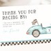 Two Fast Race Car Thank You Card Template, Vintage Race Car 2nd ...