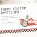 Fast One Race Car Thank You Card Template, Vintage Race Car 1st ...