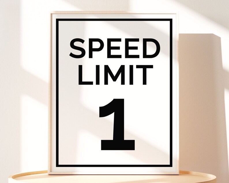 Speed Limit Sign Monster Truck Birthday Party Decoration Table - Etsy