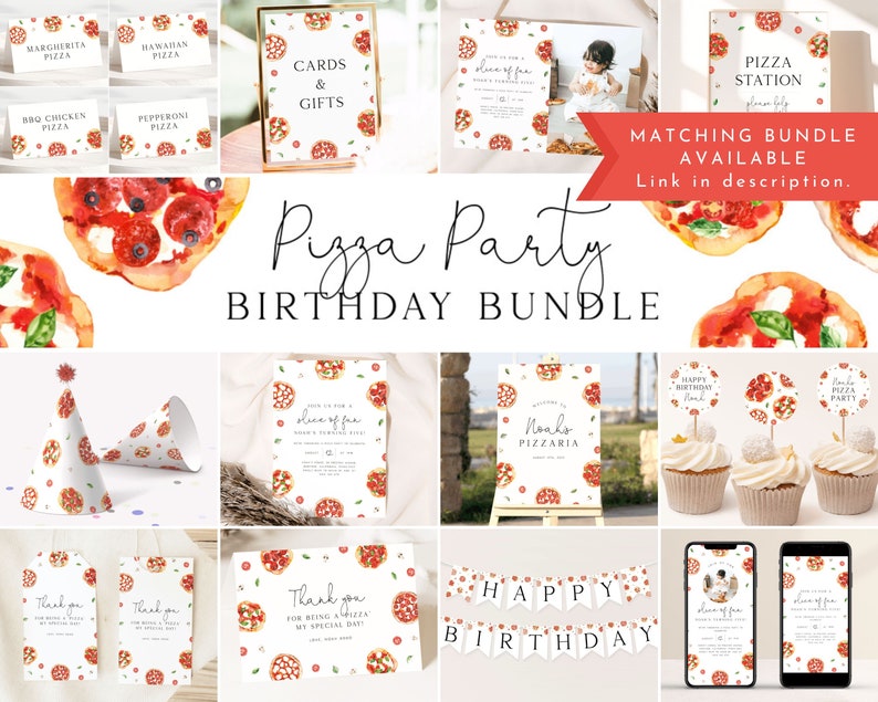Pizza Party Birthday Invitation Editable Template Pizza Party ...