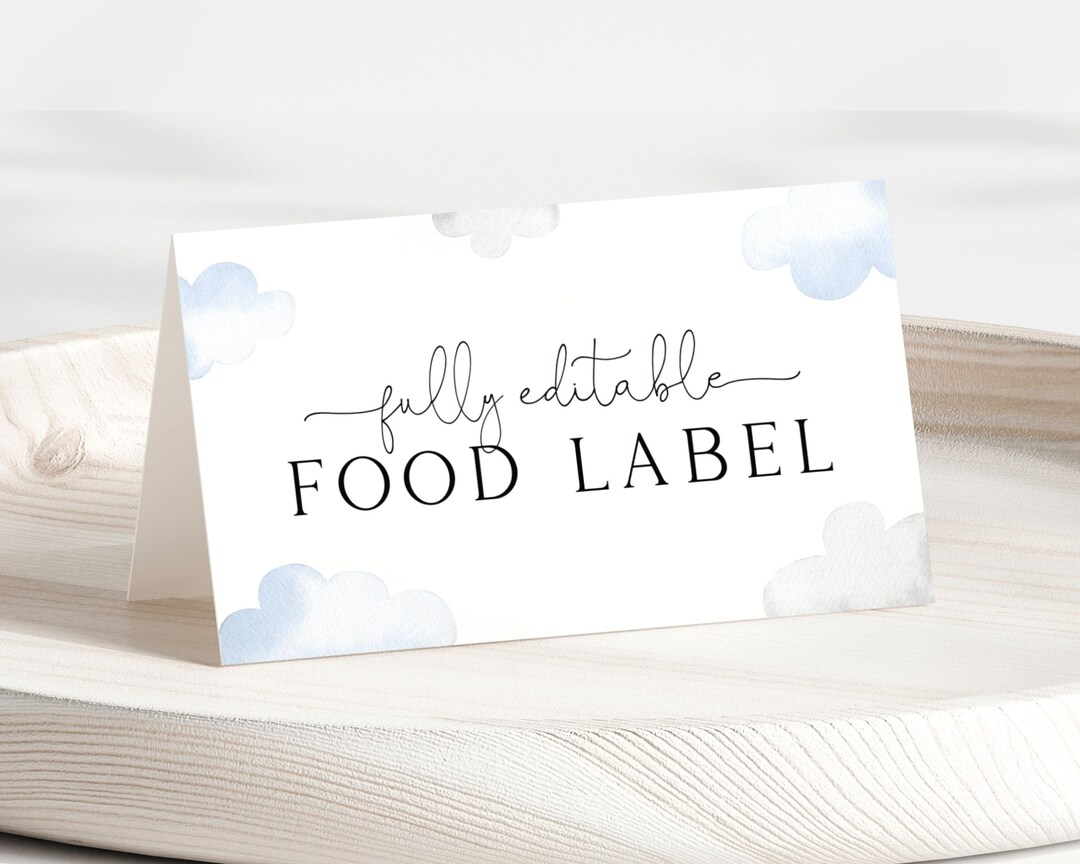 Editable Airplane Food Labels Template. Airplane Birthday Blue Plane ...