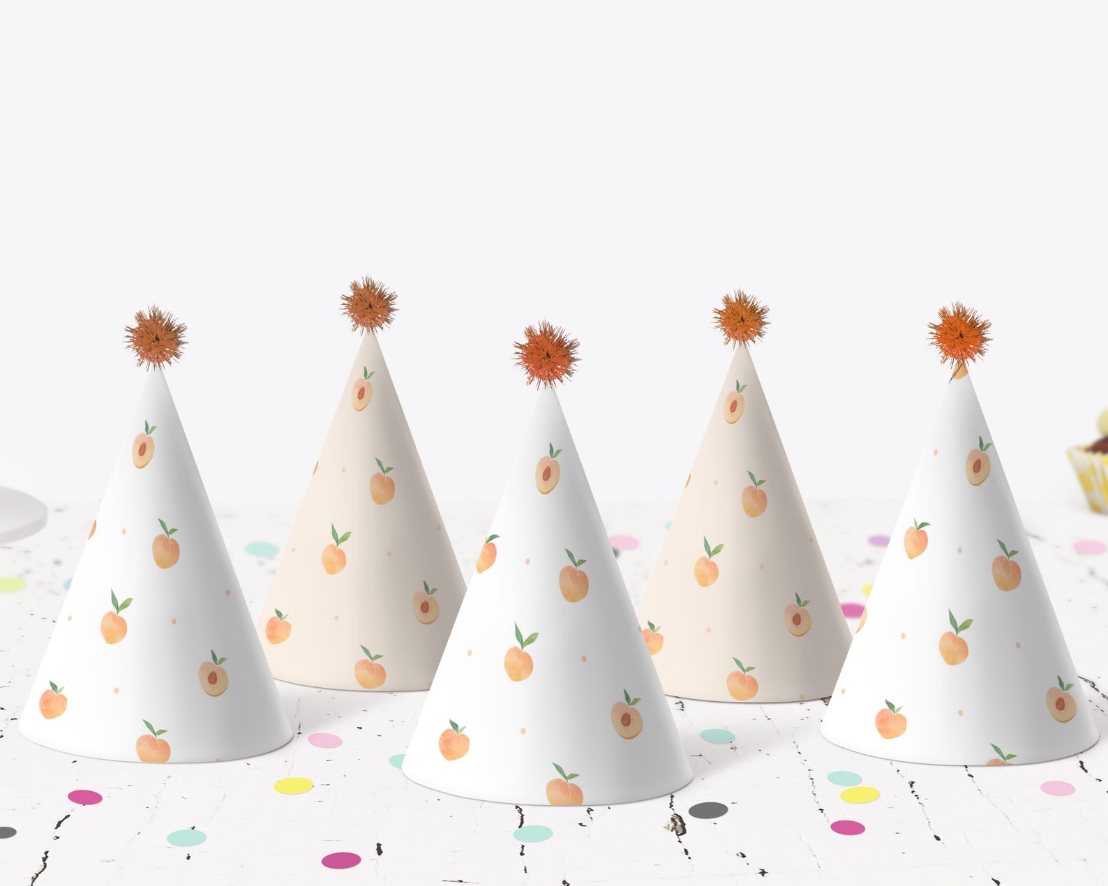 Sweet Peach Party Hat Template. Sweet Peach Birthday Party Hat Sweet as ...