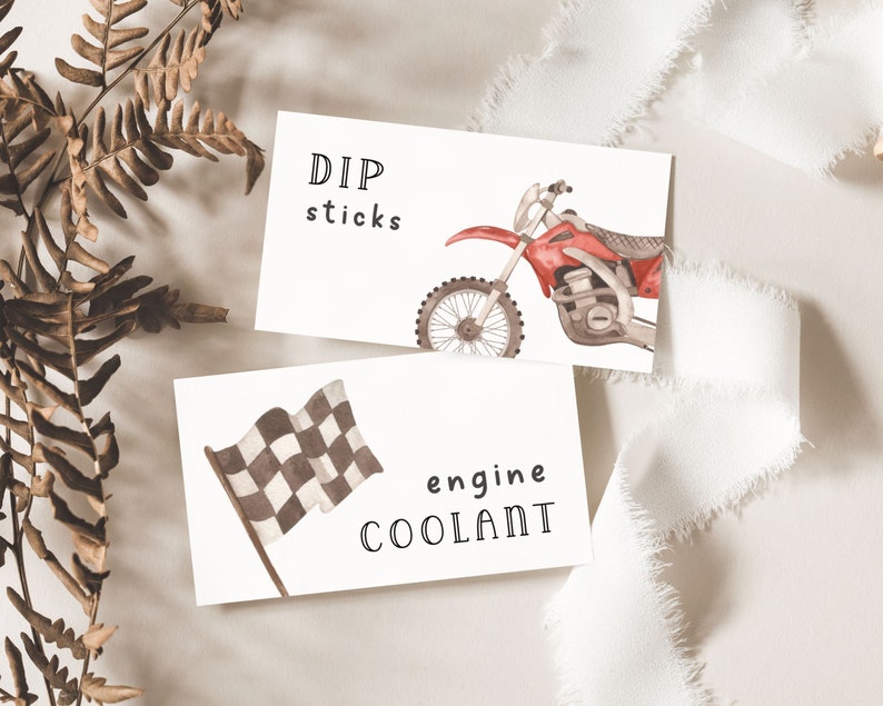 Two Fast Dirt Bike Food Labels 2nd Birthday Template. Dirt - Etsy