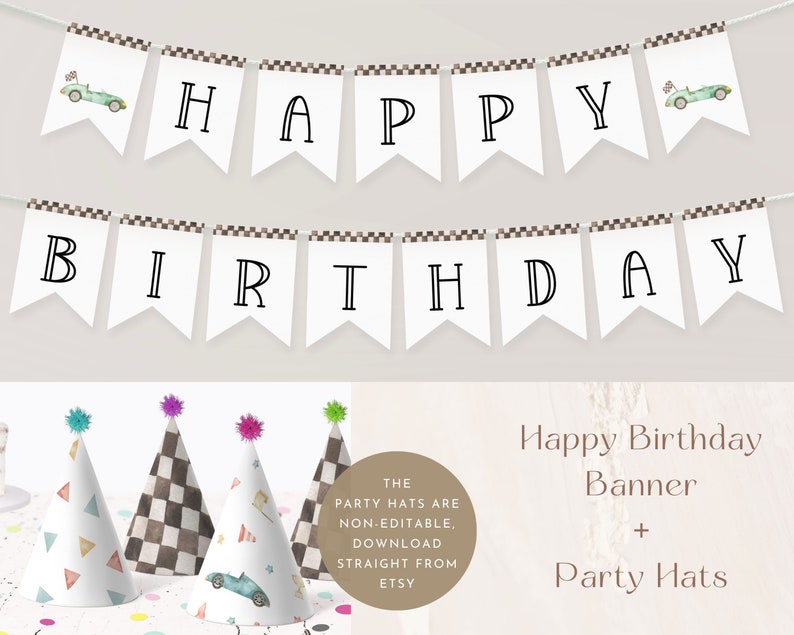 Start Your Engines Race Car Party Bundle Package. Vintage Race - Etsy