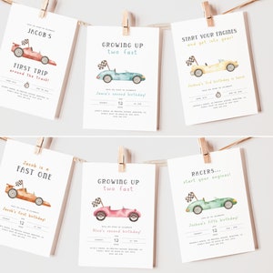 Start Your Engines Race Car Birthday Thank You Tag Template | Etsy