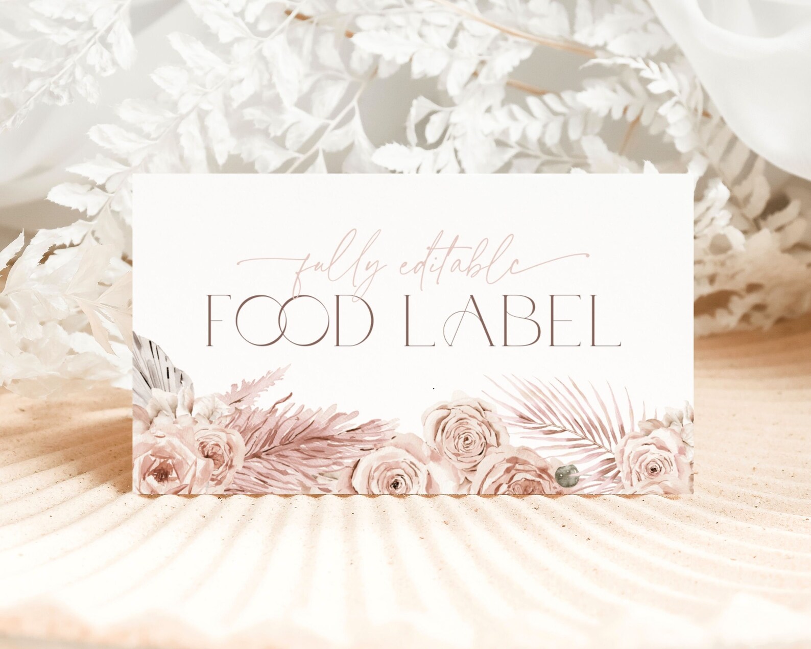 Boho Baby Shower Food Label Template. Boho Neutral Baby Shower - Etsy