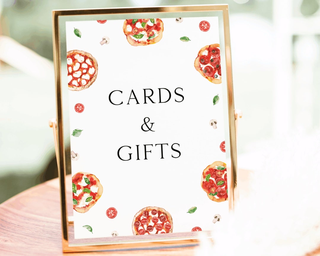 Pizza Party Birthday Sign Editable Template Cards and Gifts Sign Pizza ...