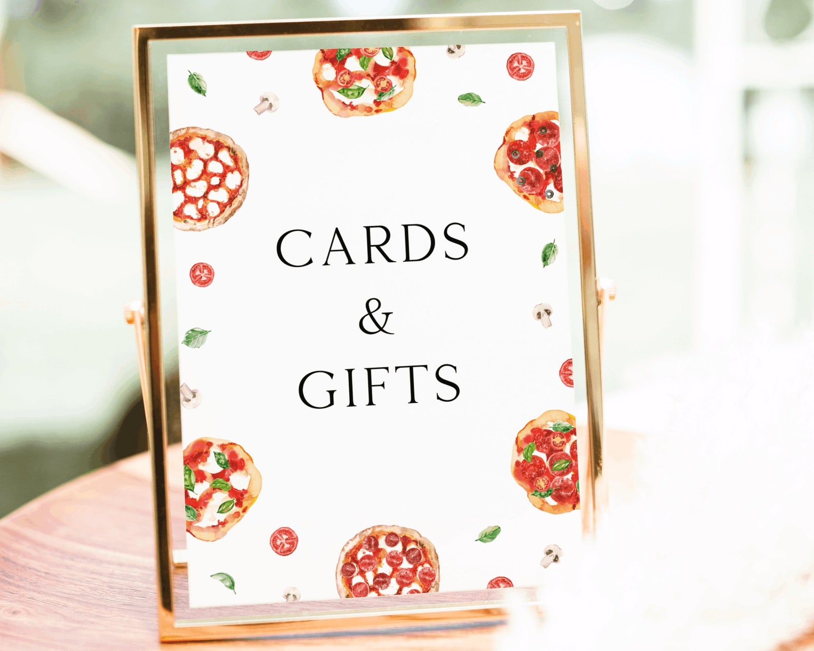 Pizza Party Birthday Sign Editable Template Cards and Gifts Sign Pizza ...
