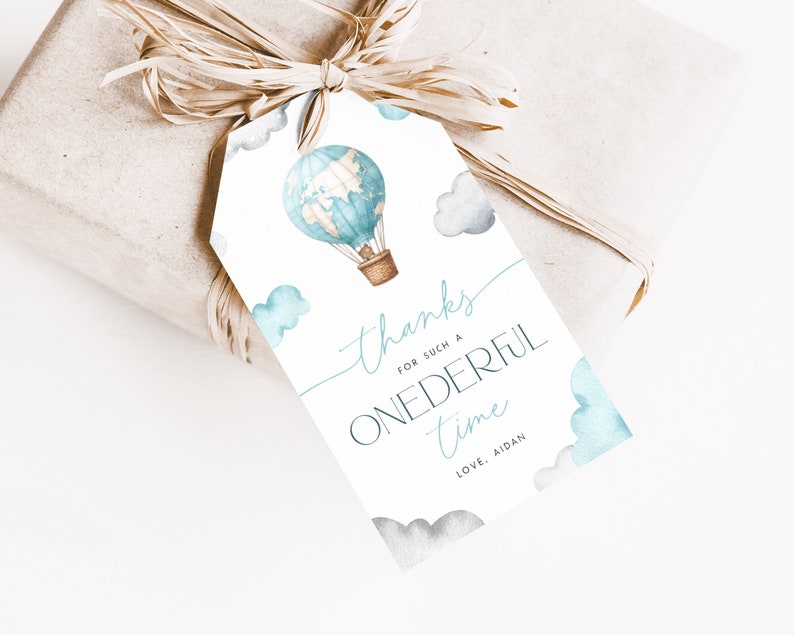 Onederful World First Birthday Thank You Tag Template, Onederful First ...