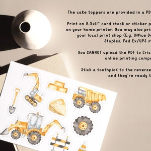 Cake Topper Construction Birthday Boy. Construction Cake Topper Decor ...