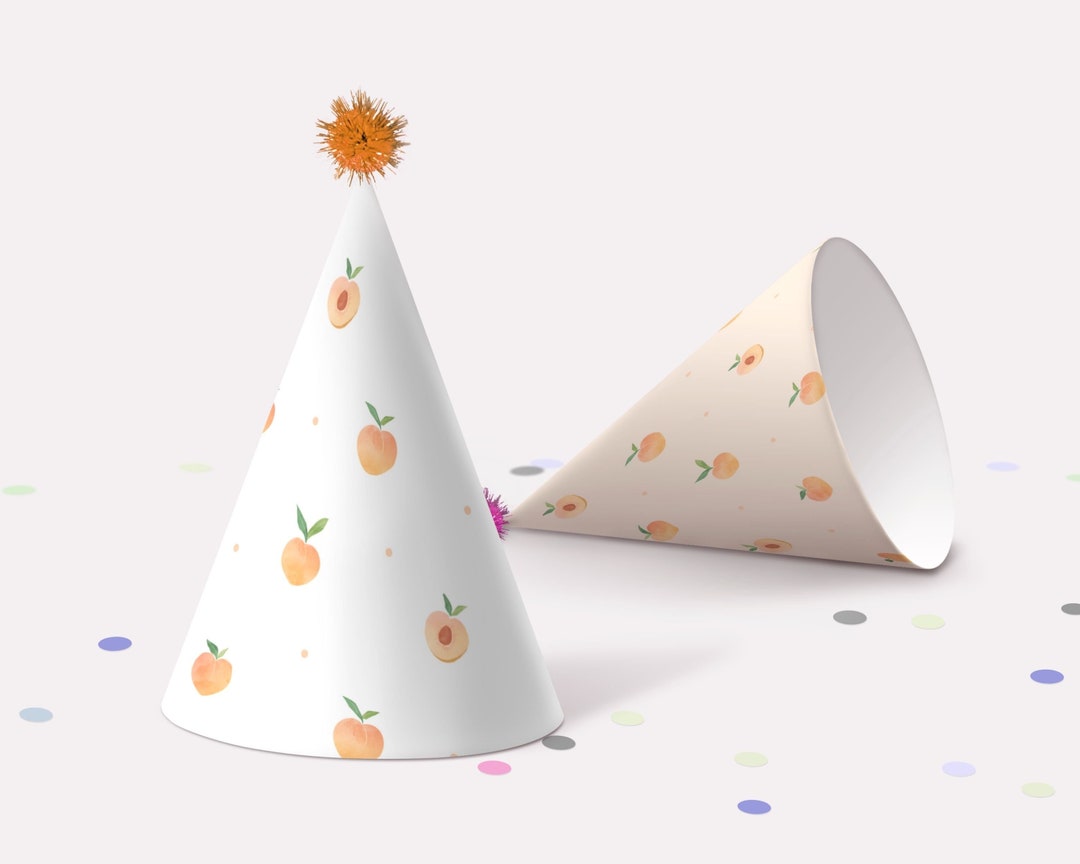 Sweet Peach Party Hat Template. Sweet Peach Birthday Party Hat Sweet as ...