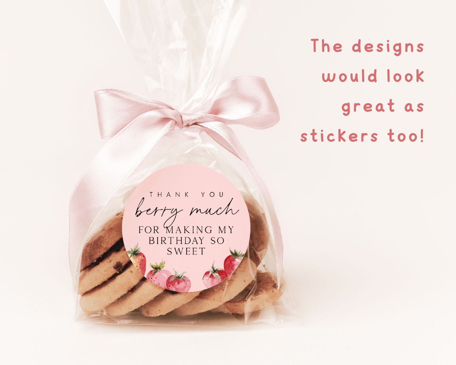 Strawberry Cupcake Toppers Template. Berry First Birthday Girl Berry ...