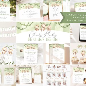 Monkey Welcome Sign Template, Monkey Birthday Welcome Poster Safari ...