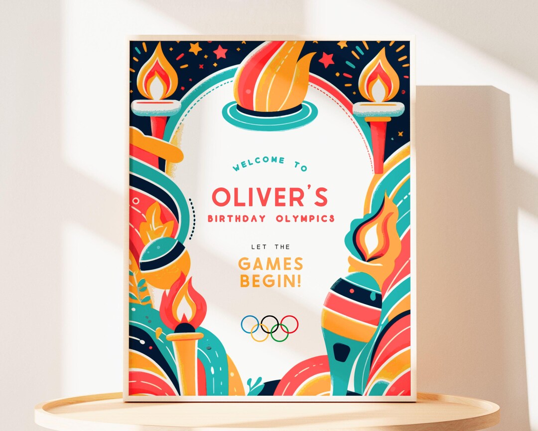Olympics Birthday Welcome Sign Template, Olympics Welcome Sign Go for ...