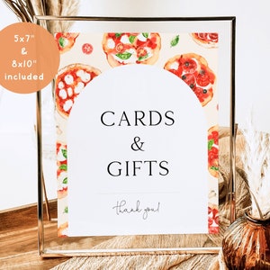 Pizza Party Birthday Sign Pizza Station Sign Editable Template Cards ...