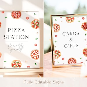 Pizza Party 1st Birthday Bundle Editable Template Pizza Party Bundle ...