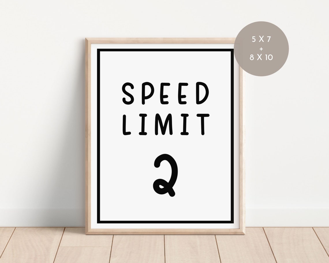 Speed Limit Sign Race Car Birthday Party Decoration Table Sign - Etsy