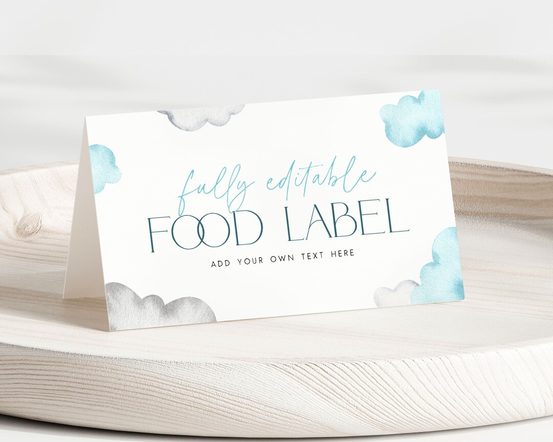 Onederful World Editable Food Labels for Birthday Boy. Editable ...