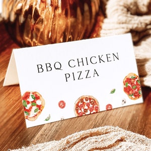 Pizza Party Birthday Food Labels Editable Template Pizza Party Food ...