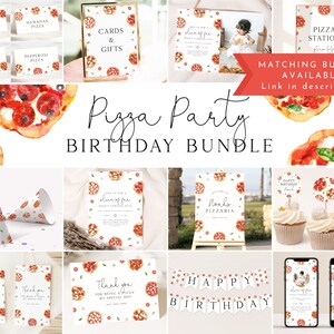 Pizza Party Birthday Sign Editable Template Make Your Own Pizza Station ...