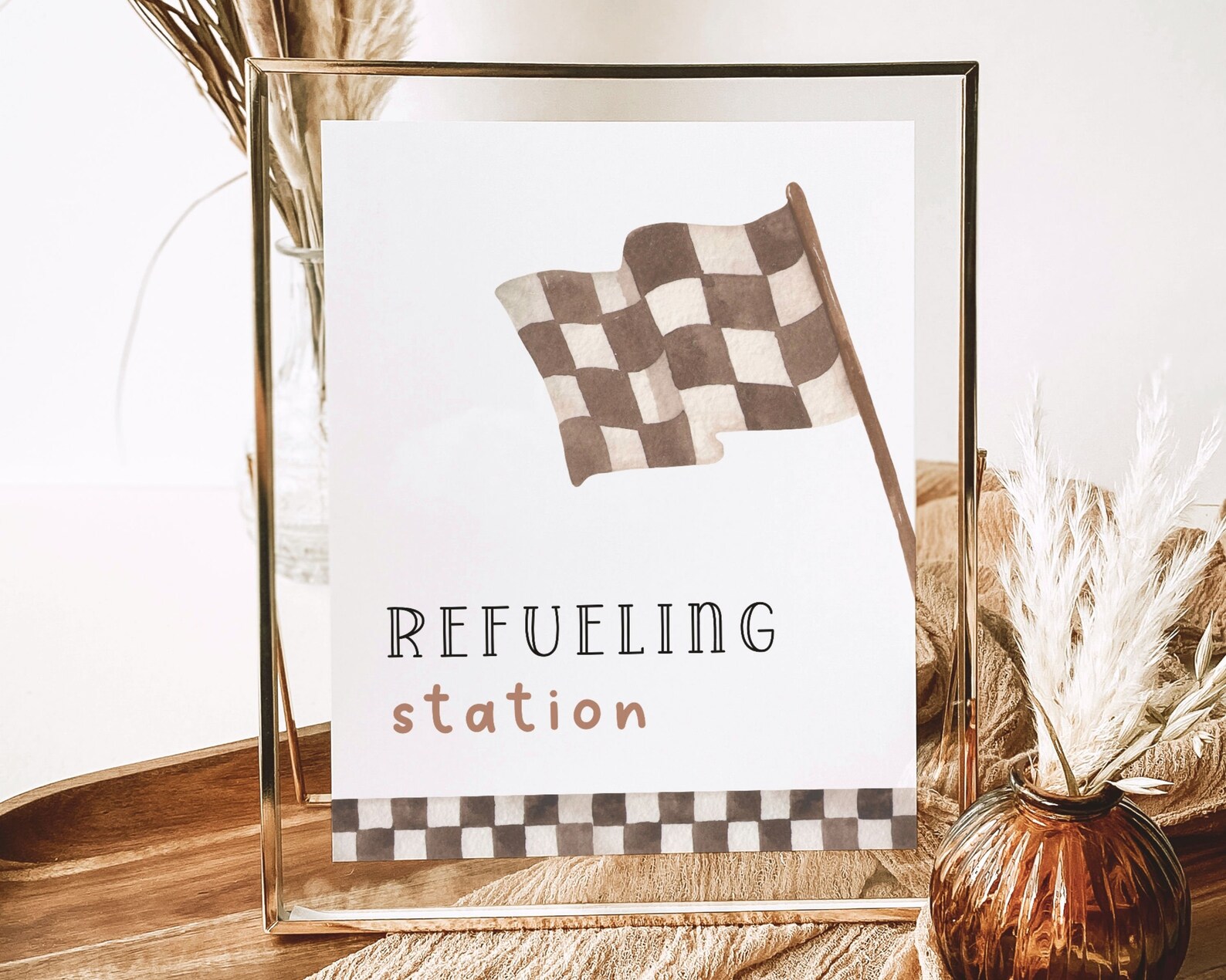 Pit Stop Sign Refueling Station Sign Dirt Bike Birthday Party Table ...