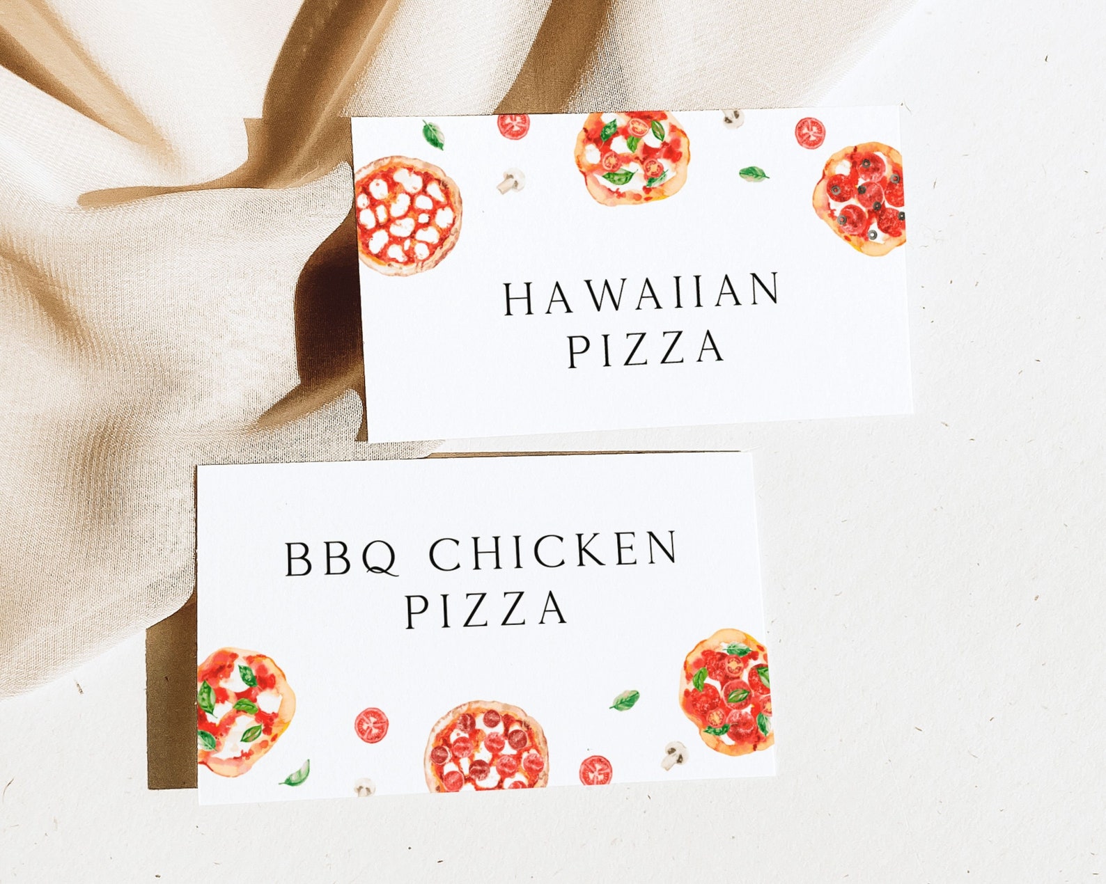 Pizza Party Birthday Food Labels Editable Template Pizza Party Food ...
