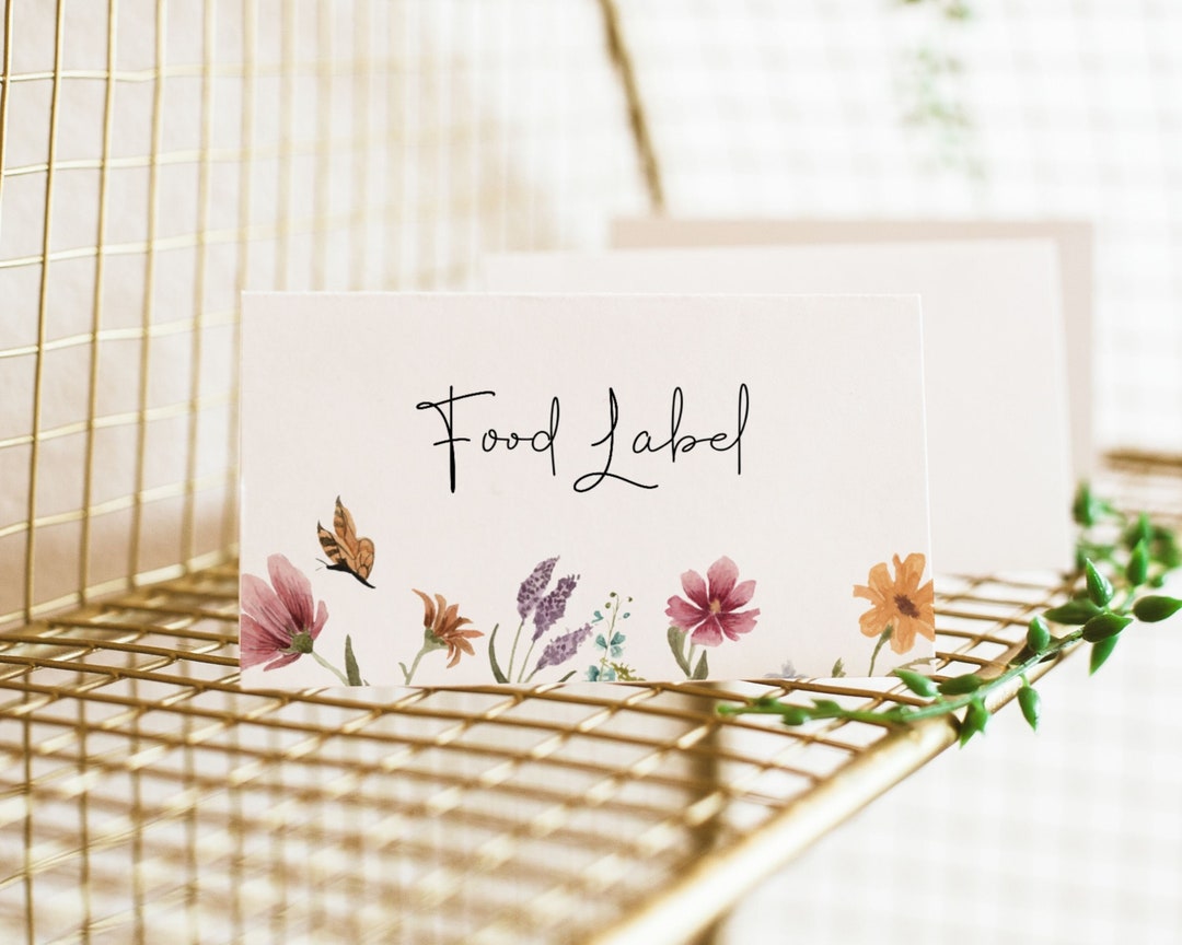 Wildflower Birthday Food Labels Template. Editable Food Labels ...