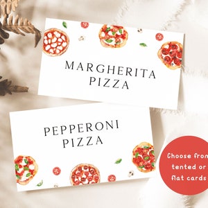 Pizza Party Birthday Food Labels Editable Template Pizza Party Food ...
