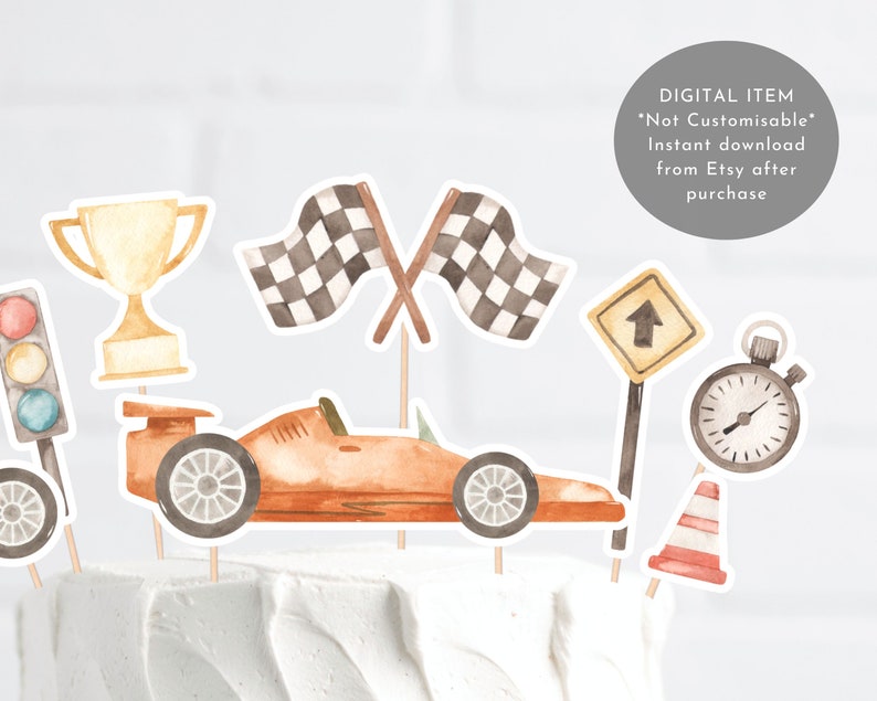 Cake Topper Fast One Race Car First Birthday. Cake Topper Race - Etsy