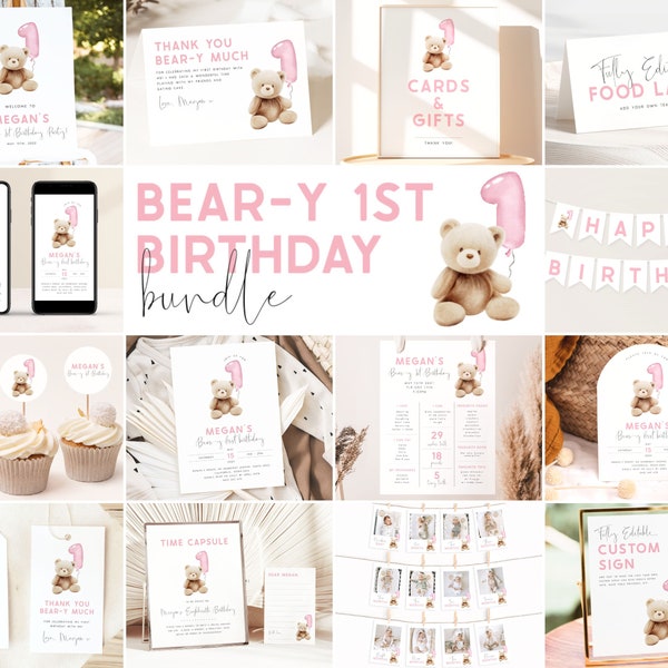 Beary 1st Birthday - Etsy