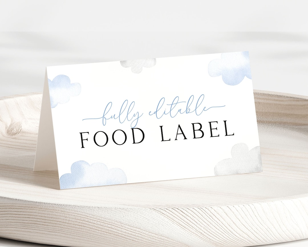 Editable Airplane Food Labels Template. Airplane Birthday Blue Plane ...