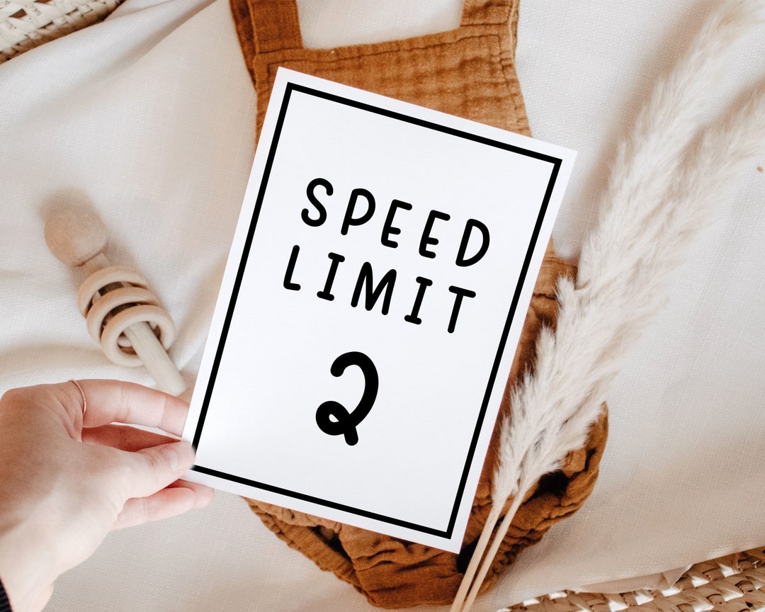 Speed Limit Sign Dirt Bike Birthday Party Decoration Table Sign ...