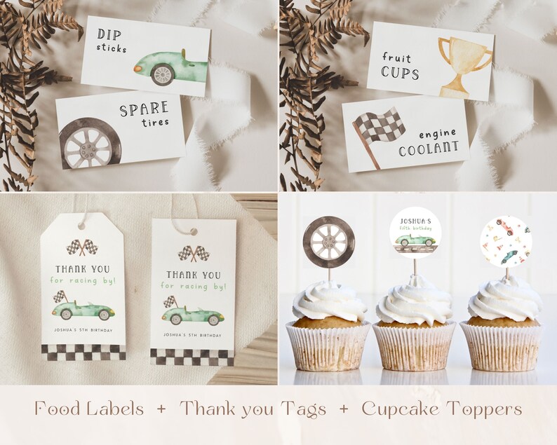 Start Your Engines Race Car Party Bundle Package. Vintage Race - Etsy